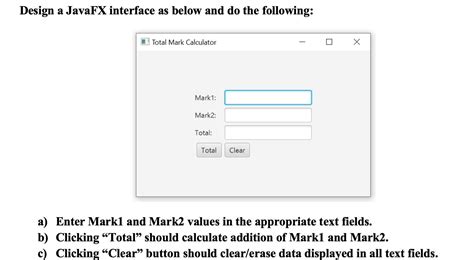 Solved Design A Javafx Interface As Below And Do The