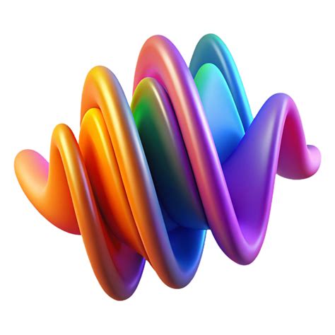 Playful Captivating An Abstract Representation Of Sound Waves Using Vibrant Colors And Dynamic