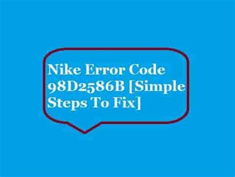 Nike Error Code D B Simple Steps To Fix Nike Error Code D B Simple Steps To Fix