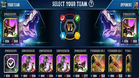 Compsovenator Vs Compsovenator Jurassic World The Game Youtube