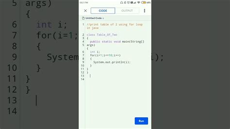 Print 1 To 10 Using For Loop In Java Shorts Shortsvideo Leo Golas