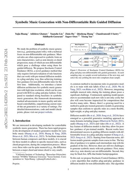 Symbolic Music Generation With Non Differentiable Rule Guided Diffusion 智源社区论文