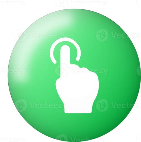 Appuyez Ici Sur Le Bouton Avec Un Emblème Vert Réaliste Cliquez Ici Licône Du Bouton Pour L