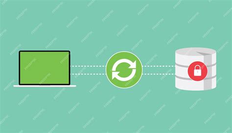 Premium Vector Data Sync Synchronized Database Multi Platform