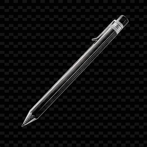 Premium Psd Translucent Frosted Glowing Metal Pencil Icon With Minimalis Outline Y2k Shape