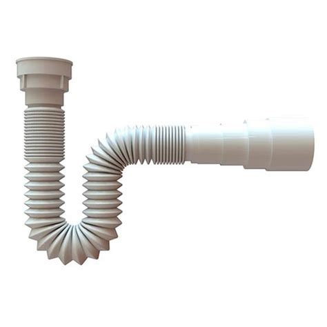 Sifão Sanfonado Flexível Multiuso Universal Pvc Valeplast Branco