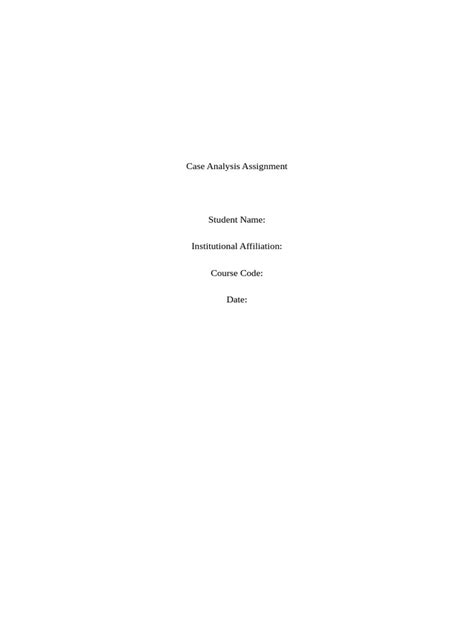 Case Analysis Assignment Pdf Dignity Applied Philosophy