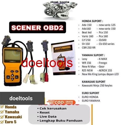 Jual SCANNER SCANER OBD 2 Tester Multifungsi Motor Injeksi Alat Servis Motor Injeksi Shopee