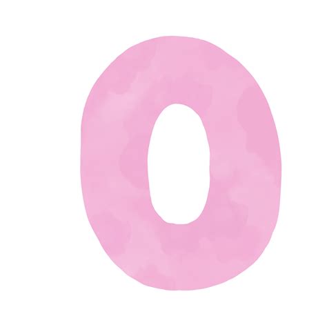 Letter O Pink Watercolor Pattern Hand Drawn 24796632 Png
