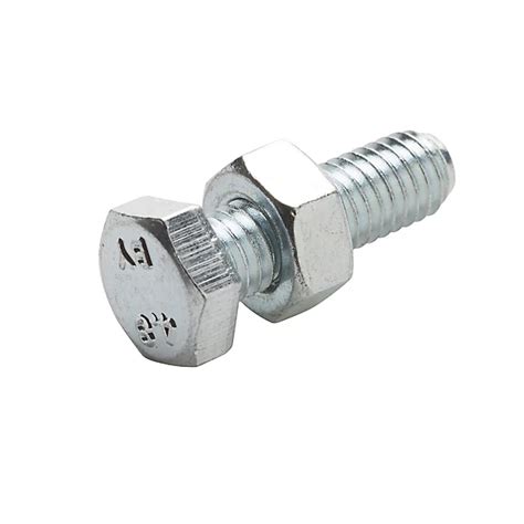 Diall M10 Hex Carbon Steel Bolt And Nut L30mm Pack Of 10