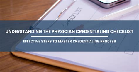 Physician Credentialing Checklist For Provider Onboarding