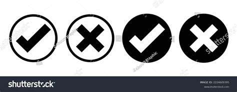 Check Mark X Mark Icon Checkmark Stock Vector Royalty Free 2224609395 Shutterstock