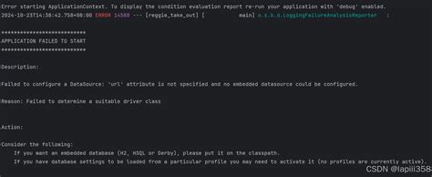 Failed To Configure A Datasource ‘url‘ Attribute Is Not Specified And