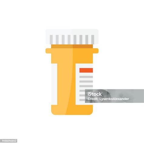 플랫 스타일의 알약 병 아이콘 흰색 고립 된 배경에 의료 캡슐 벡터 일러스트 약국 사인 비즈니스 개념 건강관리와 의술에 대한 스톡 벡터 아트 및 기타 이미지 Istock