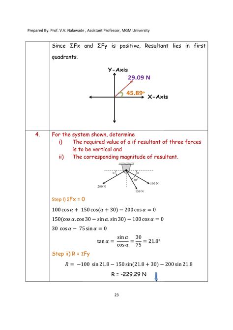 unit 1 force system solved problems on force system pdf