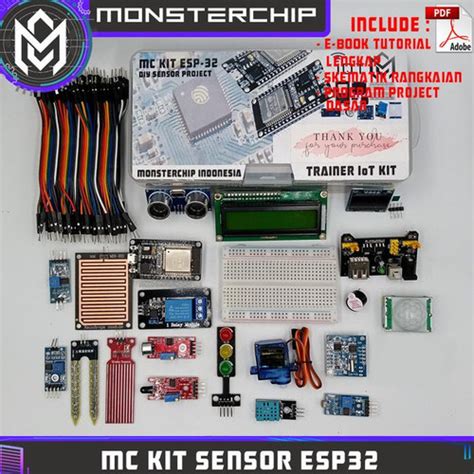 jual mc kit starter esp32 basic iot kit pembelajaran esp32 plus