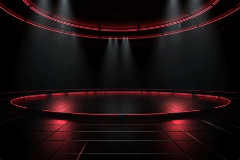 네온 빨간 빛 성능 단계 무료 사진