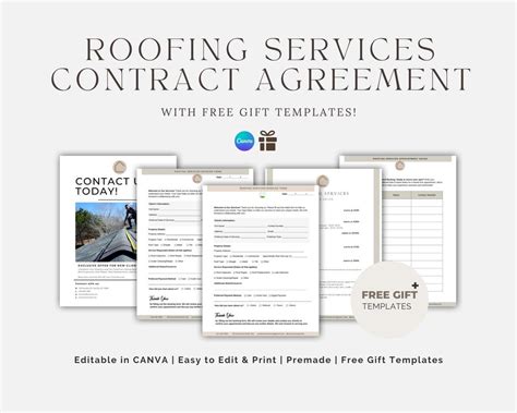 Roofing Contract Form Template Invoice Roofing Services Business