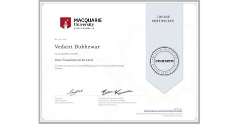 i earned a data visualization in excel certificate 📊 learned a lot vedant dubbewar posted on