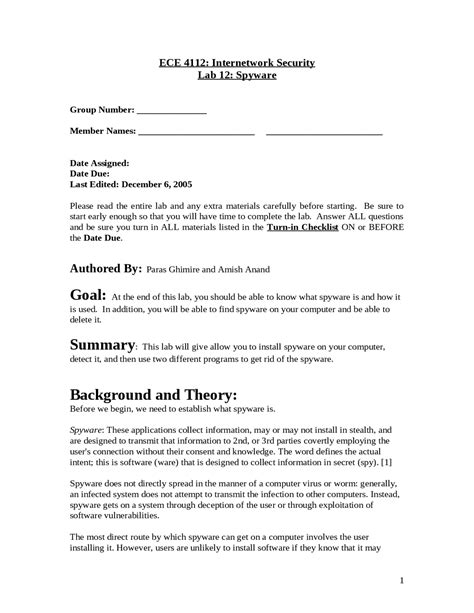 An Introduction To Internetwork Security Experiment 12 Ece 4112