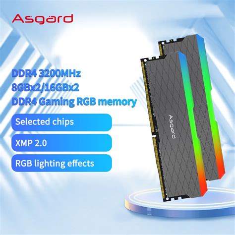 Asgard Rgb Ddr4 8gbx2 16gbx2 3200mhz 3600mhz Memória Ram Ddr4 Rgb 1 35v Memória De Desktop De