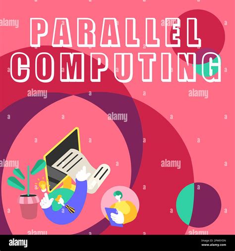 Text Caption Presenting Parallel Computing Internet Concept Simultaneous Calculation By Means