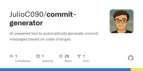 Github Julioc Commit Generator Ai Powered Tool To Automatically Generate Commit Messages