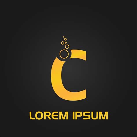 Premium Vector C Letter Circle Bubble Style Initial Logo
