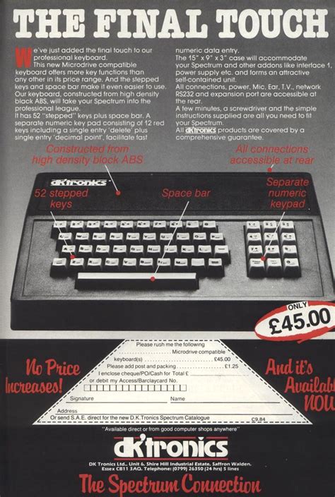 DK Tronics Keyboard World Of Spectrum Classic