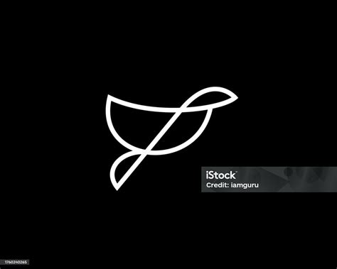 우아한 새 선형 로고입니다 팔콘 호크 로고 타입 크리 에이 티브 독수리 기호입니다 흑인과 백인 기호입니다 벡터 일러스트 레이 션 새에 대한 스톡 벡터 아트 및 기타 이미지