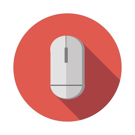Premium Vector Computer Mouse Flat Icon Isolated On White Background