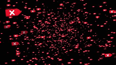 Animated Particle Of Cross Check Mark Icon Button And No Or Wrong Symbol On Reject Cancel Sign