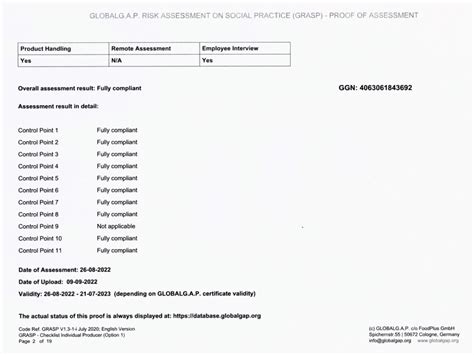 Сертификат Grasp Zar Group Ltd