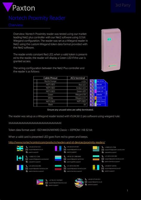 pdf nortech proxmity reader paxton · overview nortech proximity