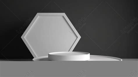 미니멀리스트 3d 렌더링 제품 디스플레이 배경을 위한 육각형 받침대 리스 배경 3d 침대 배경 미니멀 배경 이미지 Hd 리스 3d 침대 미니멀 배경 사진 무료