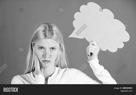 Girl Speech Bubble Image Photo Free Trial Bigstock