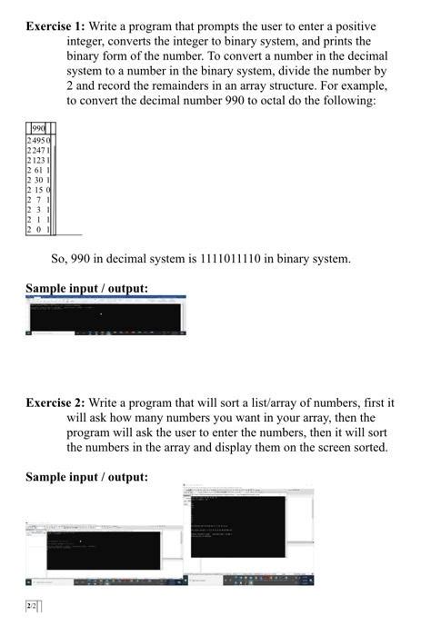 Solved Exercise 1 Write A Program That Prompts The User To