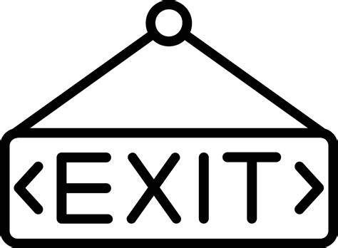 Exit Vector Line Icon 8897955 Vector Art At Vecteezy
