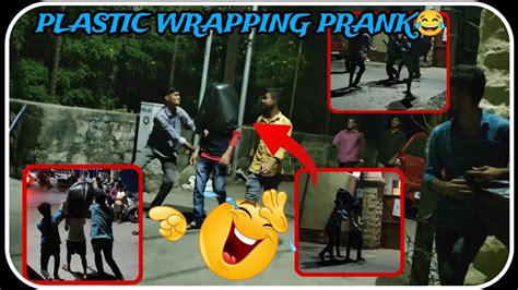 Plastic Wrapping Prank In Public 😂 Public Reactions🔥🤣crazy Prank💫