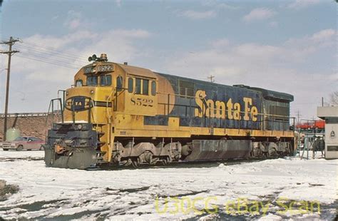 G Original Slide Santa Fe Atsf U33c 8522 Sharonville Oh 1978 Ebay