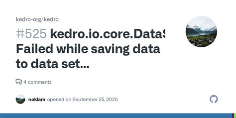 Redataseterror Failed While Saving Data To Data Set Memorydataset Cant Pickle