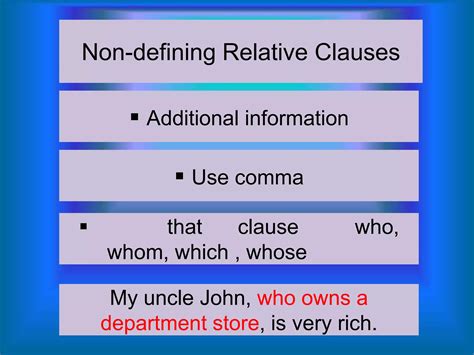 Non Defining Relative Clauses Ppt
