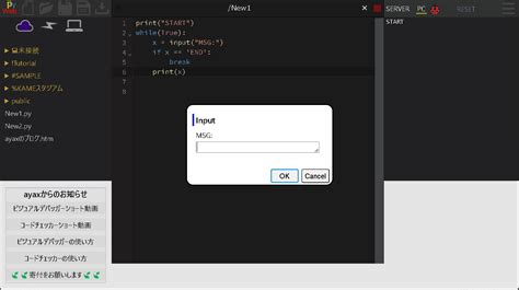 Pywebがinputstdinに対応しました Pg Talk