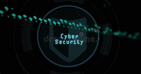 Image Of Data Processing Against Cyber Security Text Banner And Eye Retina Scanner Stock