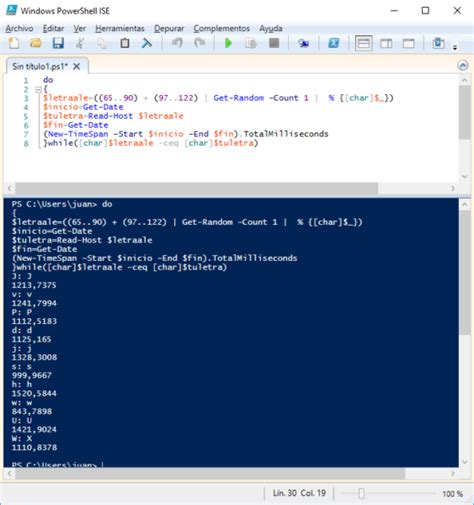 Ejercicios De Powershell Mostrar Y Escribir Una Letra Aleatoria Por