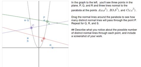 Solved In The Graph To The Left You Ll See Three Points In Chegg Com