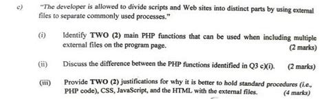 c the developer is allowed to divide scripts and
