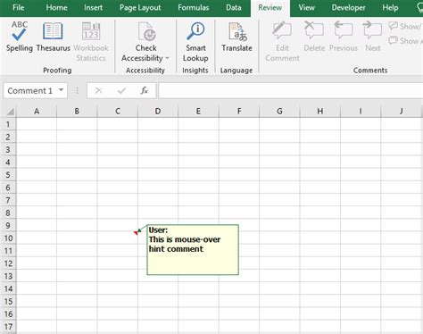 How To Add A Hint In Excel Basic Excel Tutorial