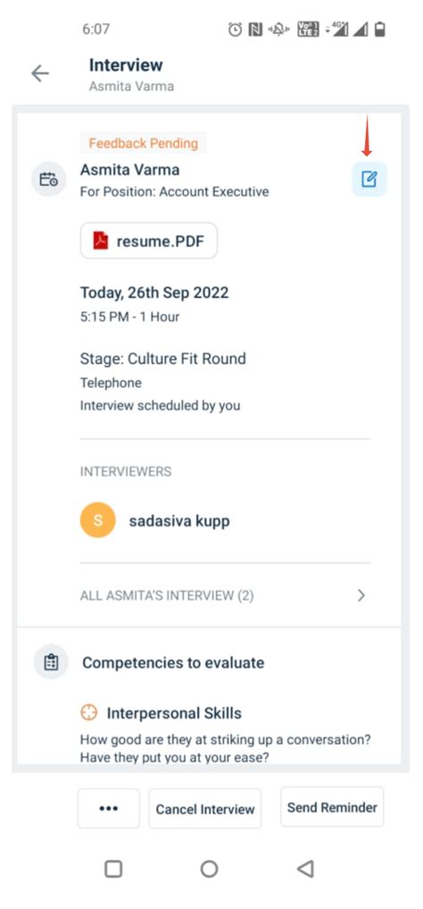 How To Edit An Interview On Freshteam Mobile App Freshteam Support