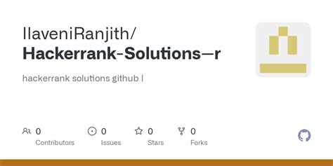 Github Ilaveniranjithhackerrank Solutions R Hackerrank Solutions Github